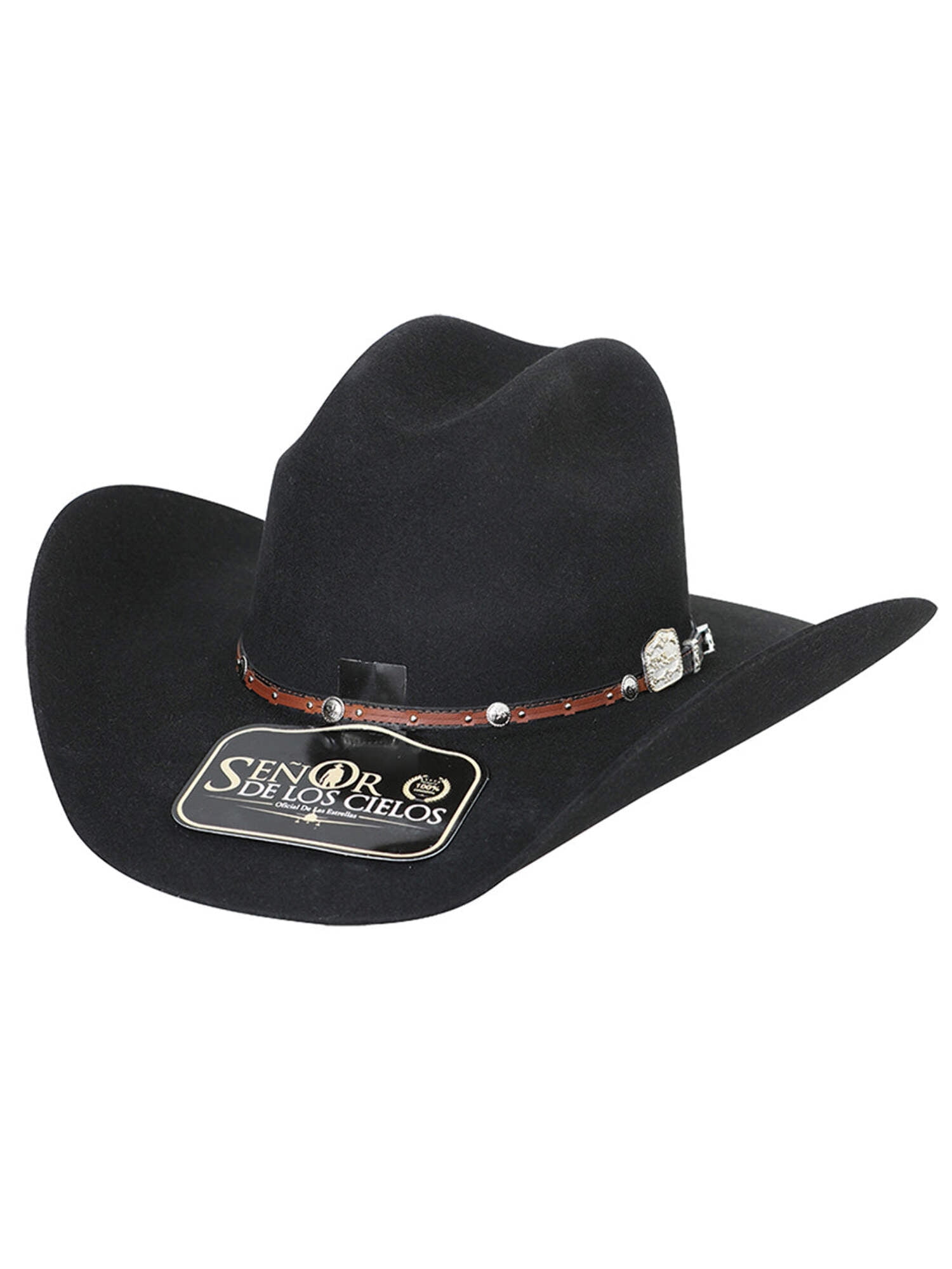 El Senor de los Cielos Felt Western Hat 50x Black 41675 - Walmart.com