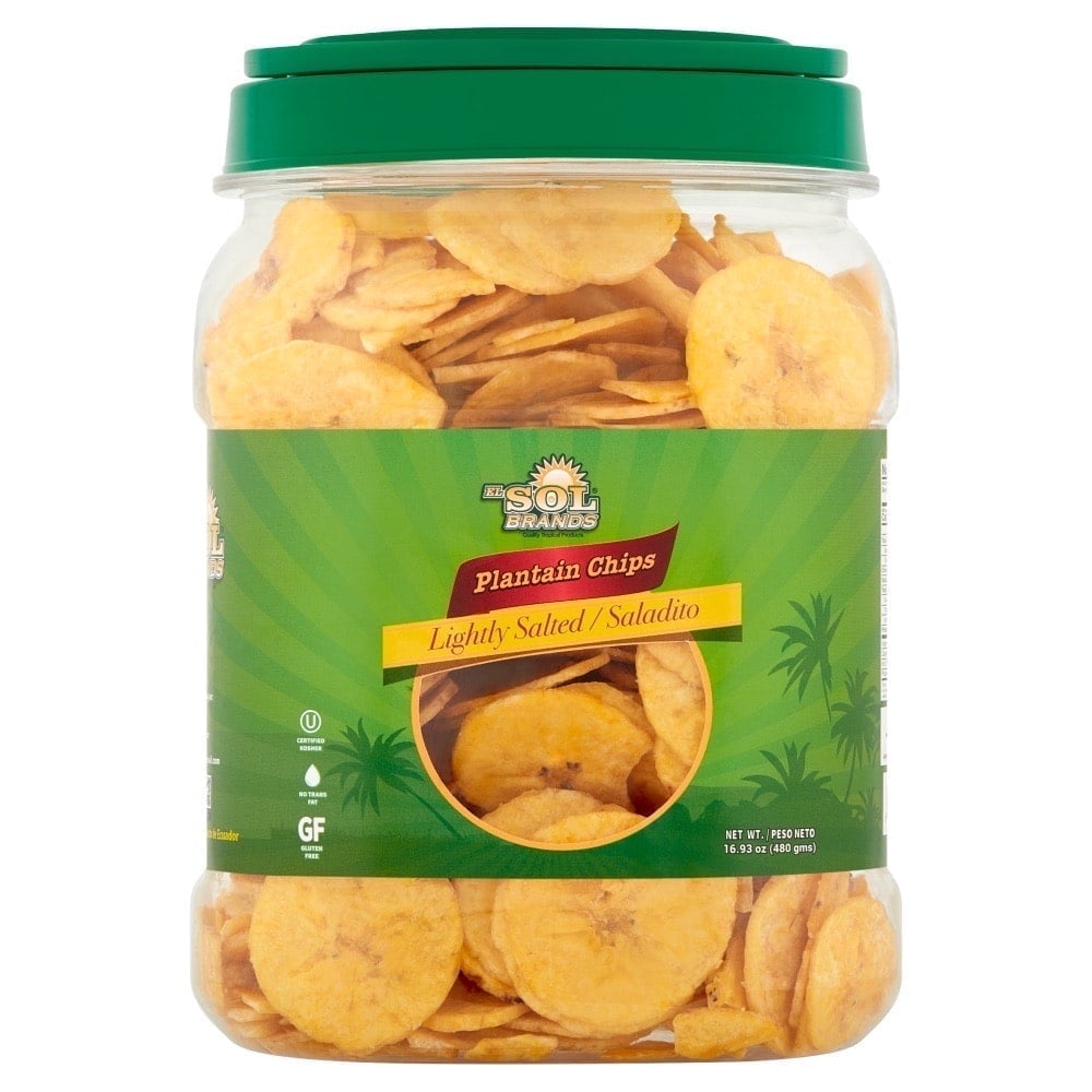 El Sol Brands Plantain Chips Lightly Salted / Saladito, 16.93oz (480g ...