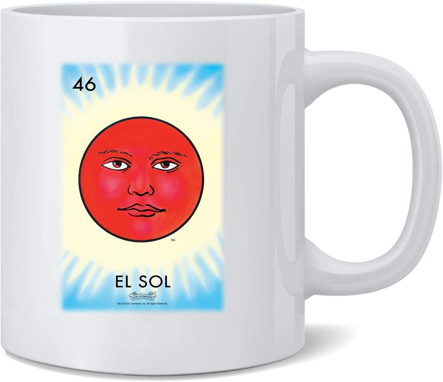El Sol Sun Loteria Card Mexican Bingo Ceramic Coffee Mug Tea Cup Fun ...