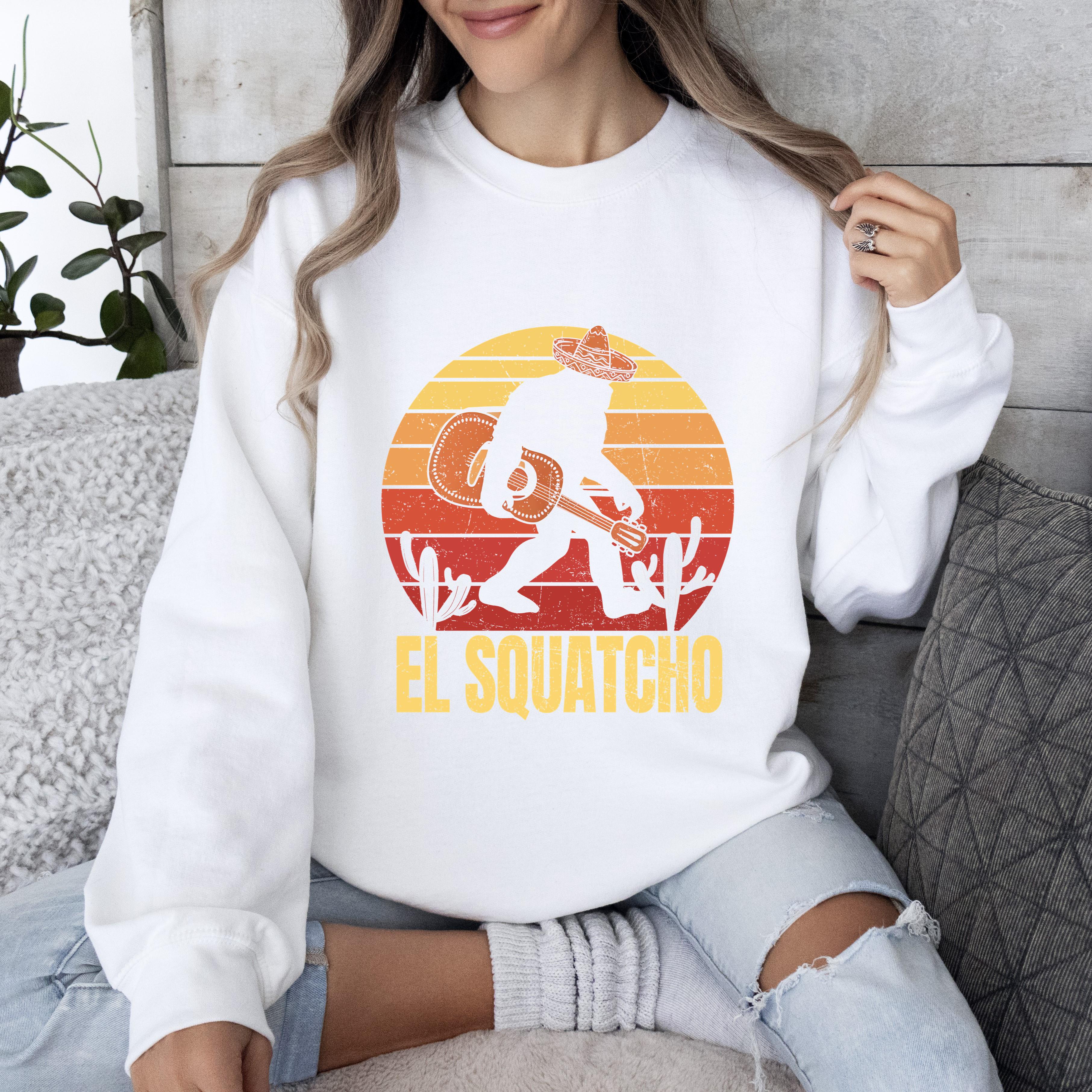 El Squatcho Bigfoot with Guitar sweatshirt for Sasquatch Lovers – Fun ...