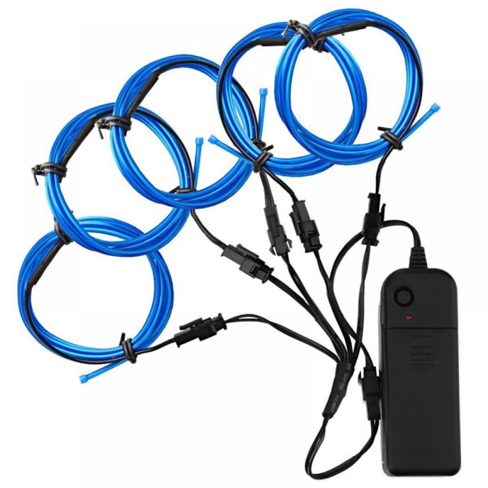 El Wire Blue, 2 Pack Neon Rope Strip Lights Neon Glow ...