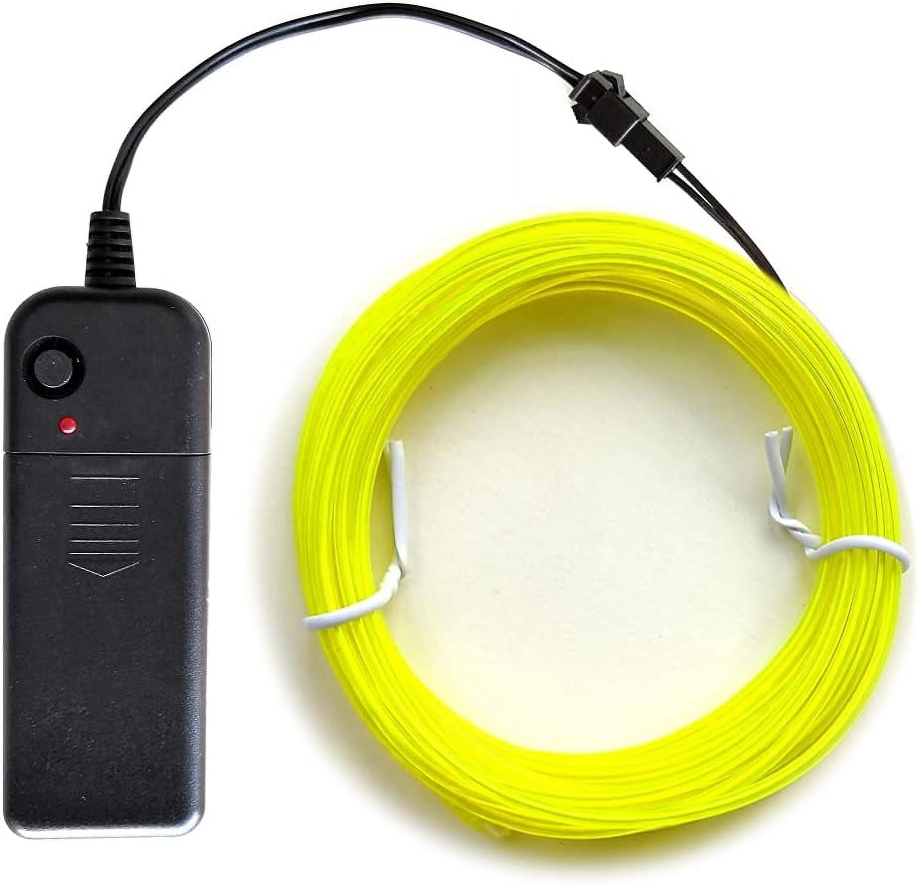 El Wire Fluorescent Green,3m neon Light Flash Electroluminescence ...