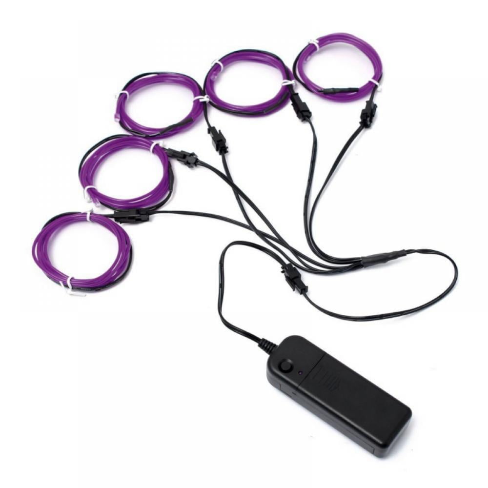 El Wire Purple, 1 Pack Neon Rope Strip Lights Neon Glow ...