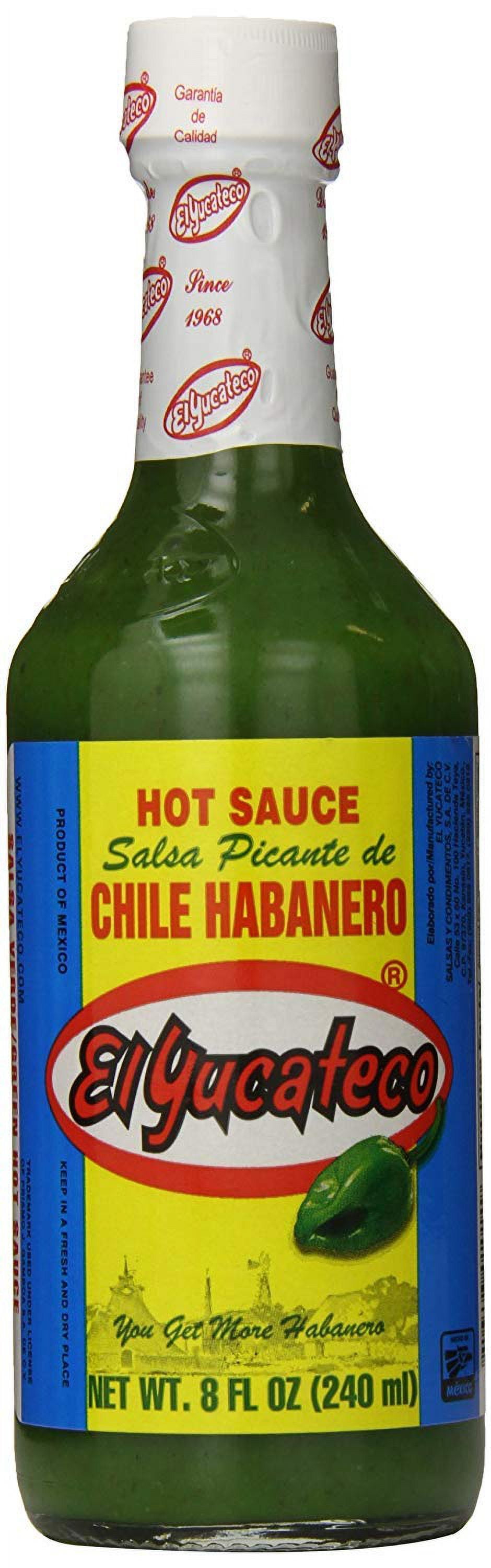 El Yucateco Green Habanero Hot Sauce, 8 oz, Pack of 2, Mexican Spices ...