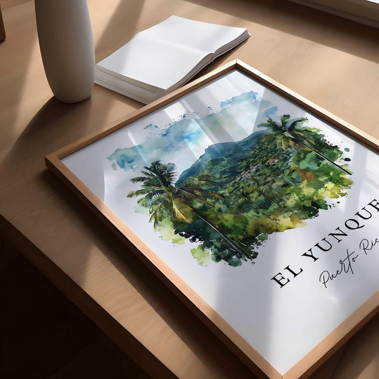 El Yunque PR Wall Art El Yunque Print Rio Grande Watercolor El Yunque ...