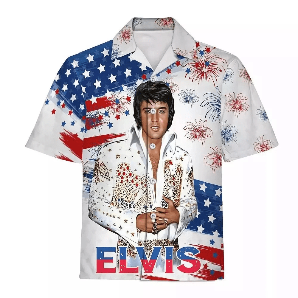 El fun vis Shirt Pres....ley Hawaiian Shirt Retro Music Legend Gift for Fans - Walmart.com