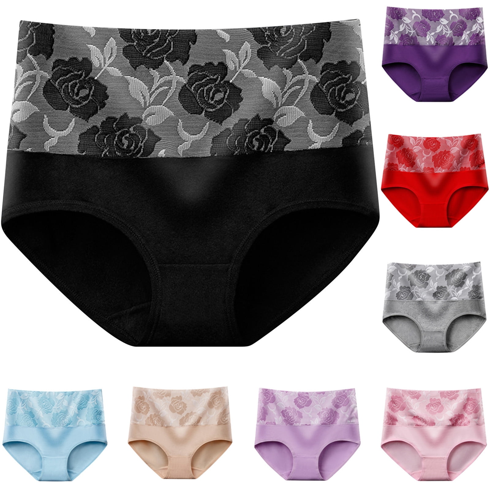 Elabch Savings Clearances Cotton Underwear for Women Plus Size High ...