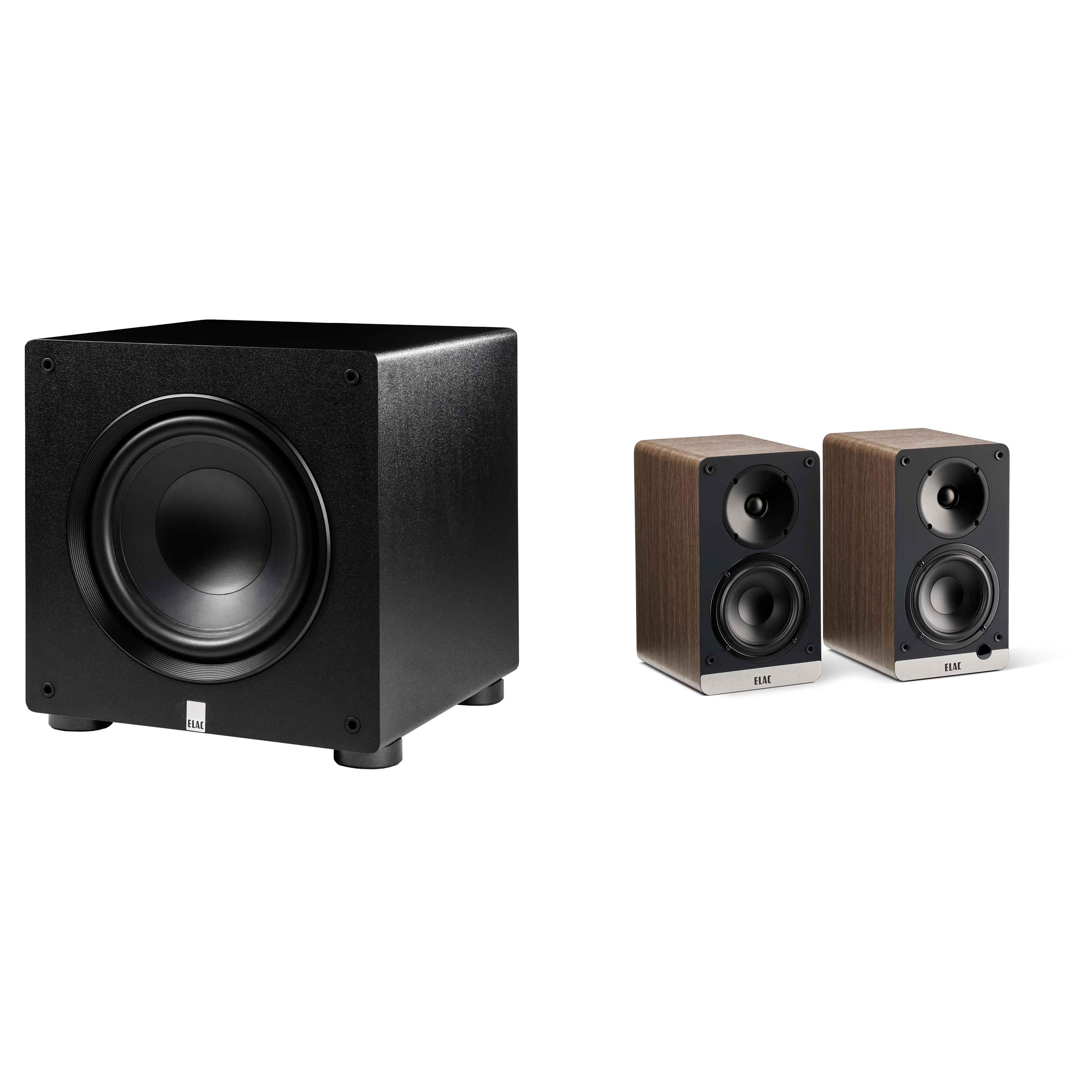 Elac DCB41-WN - Debut ConneX 4.5" Powered Speakers - Walnut, Pair and ...