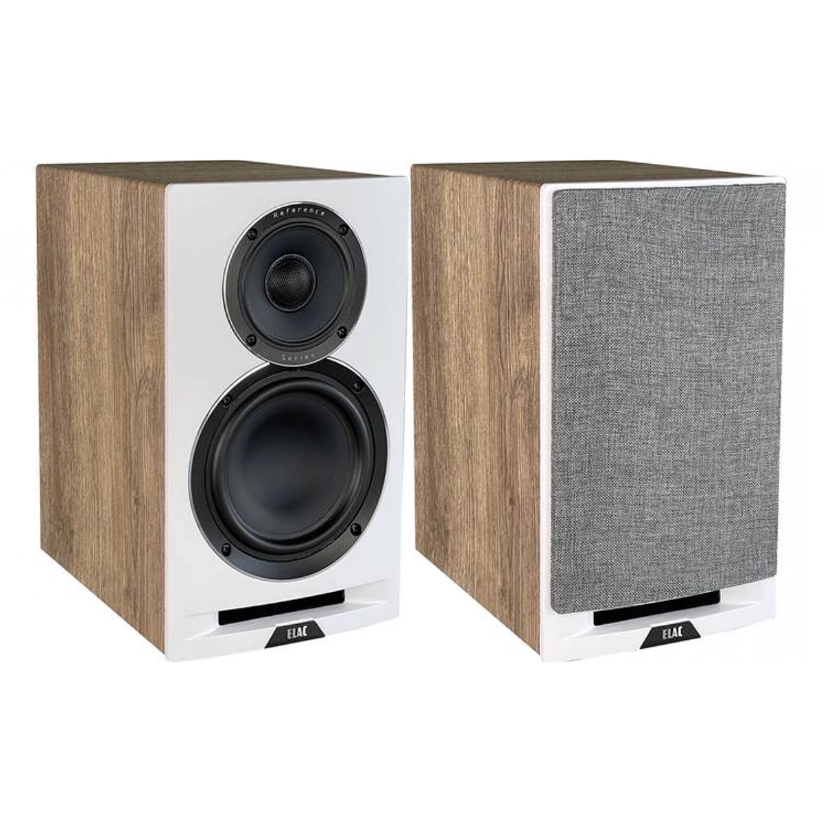 Elac UBR62 6.5 Inch Bookshelf Speakers - Pair (Oak/White) - Walmart.com