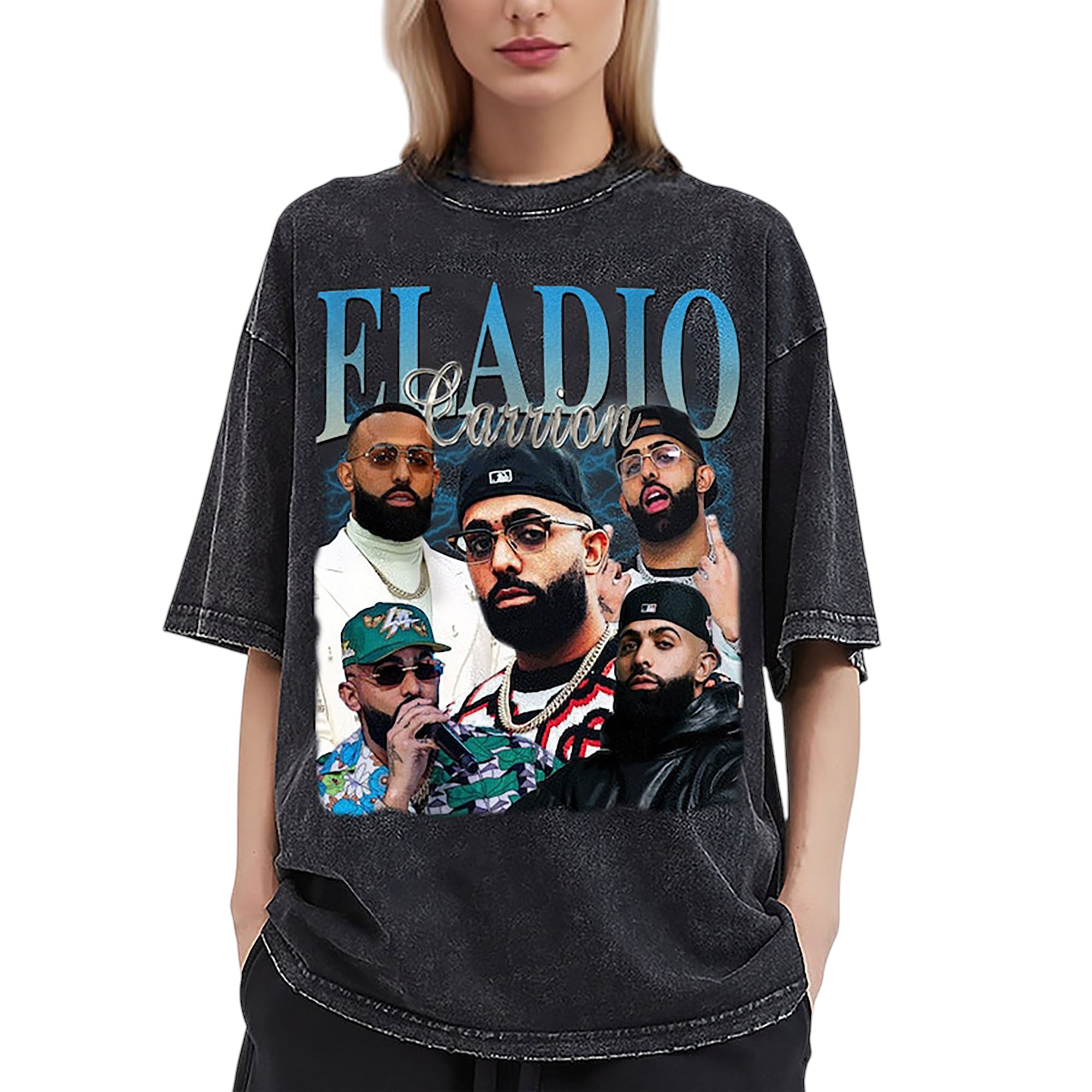 Eladio Carri n Retro Unisex Classic 2D T-Shirt - Vintage Hiphop Rnb ...