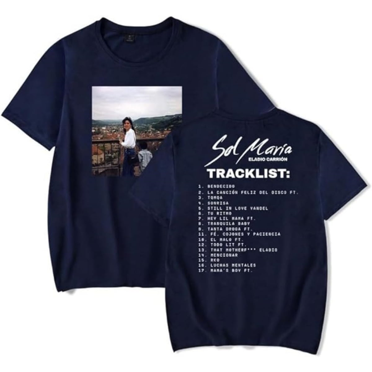 Eladio Carrión Sol Maria Logo Tee Rapper Album Merch Fashion Casual ...