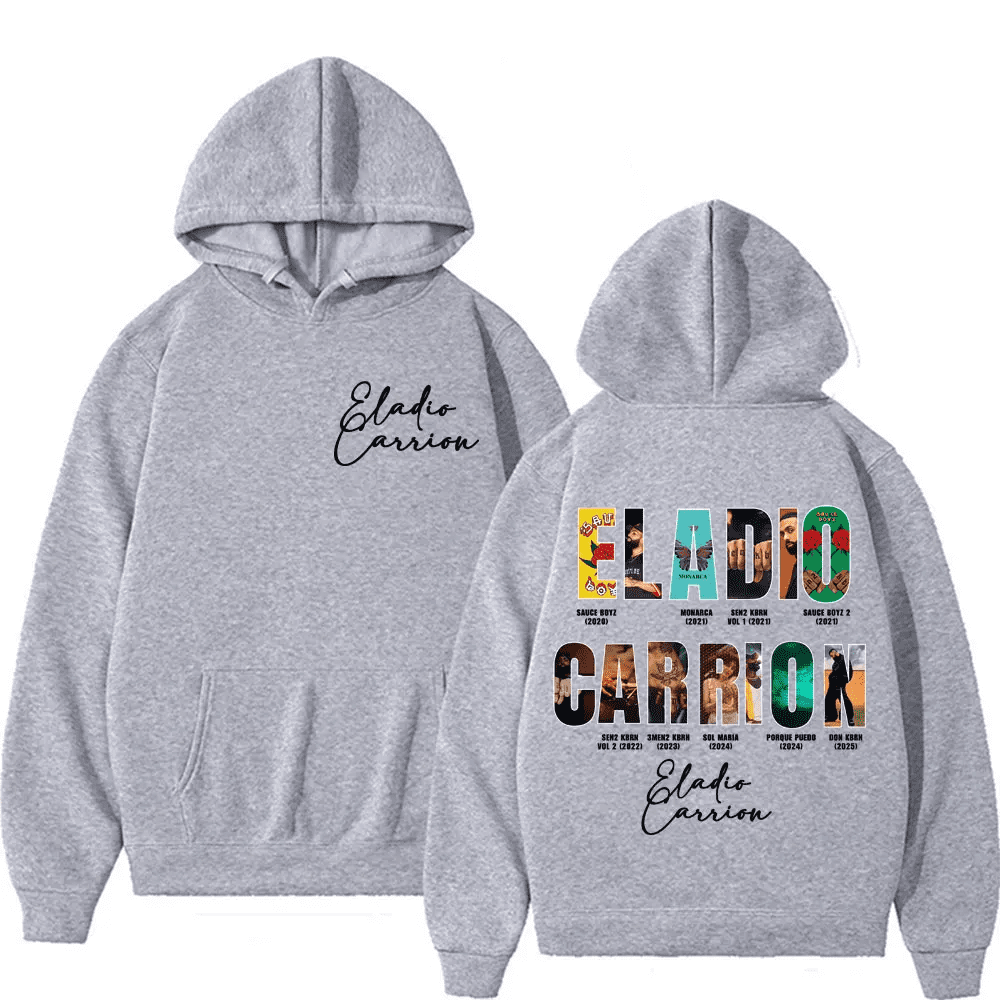 Eladio Carrion Album 2025 Cover Graphic Hoodie – Unisex Vintage Hip Hop ...