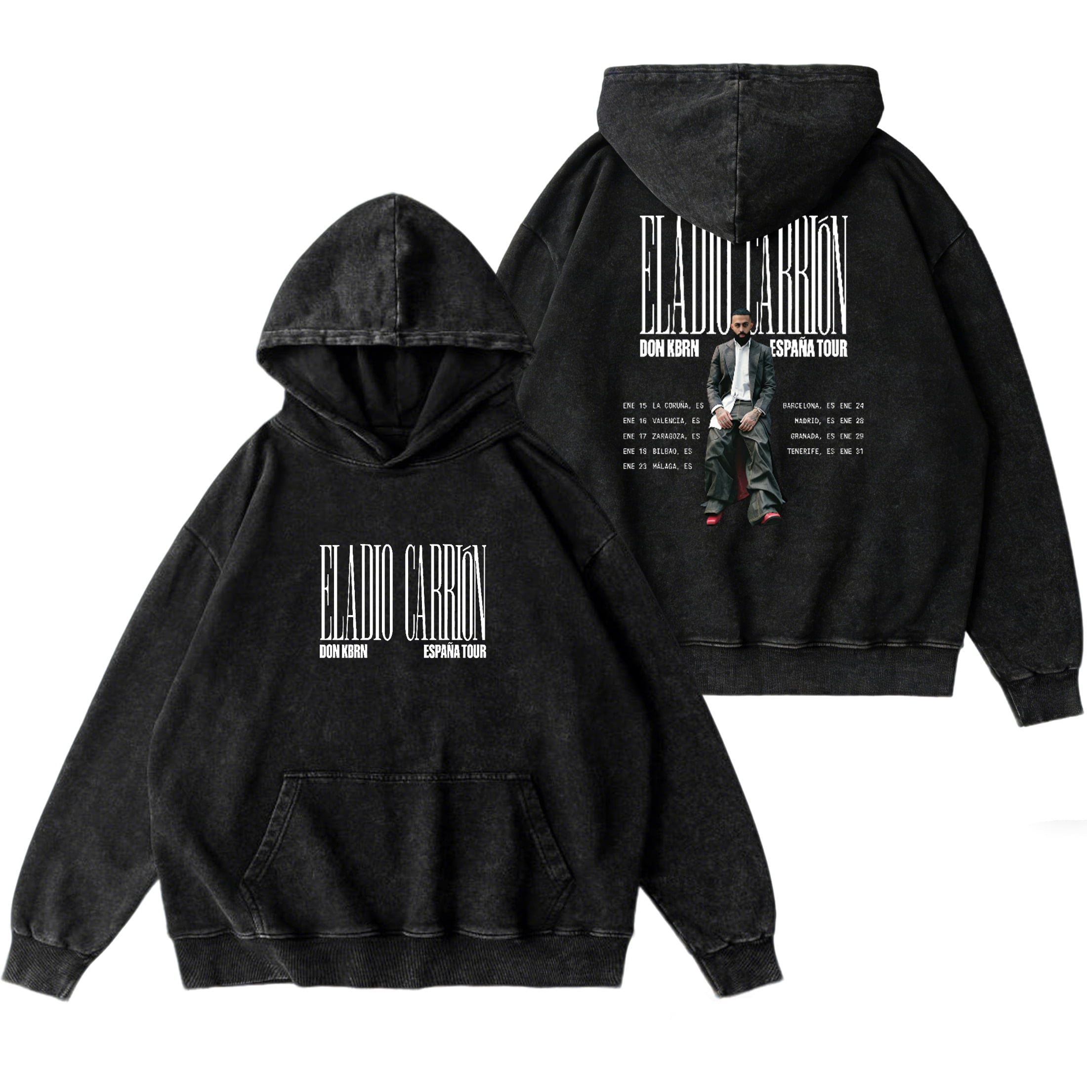 Eladio Carrion Don Kbrn Tour 2026 Cotton Wash Hoodies Women Men Casual ...