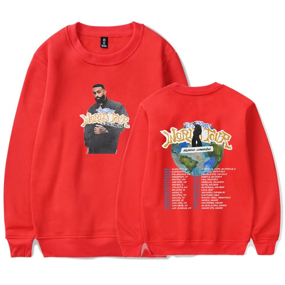 Eladio Carrion Don Kbrn World Tour 2025 Sweatshirt Women Men Casual Crewneck Long Sleeve ...