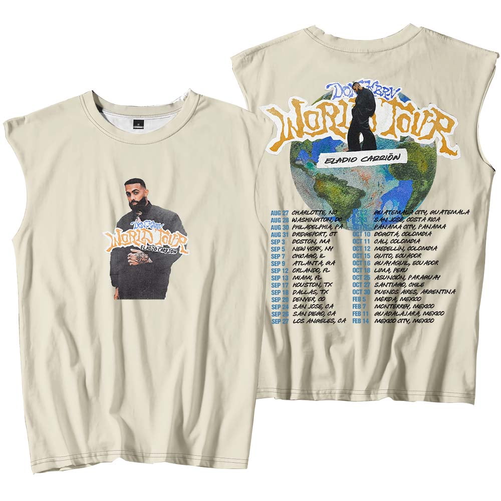 Eladio Carrion Don Kbrn World Tour 2025 Tank Tops Sleeveless Sport Vest ...
