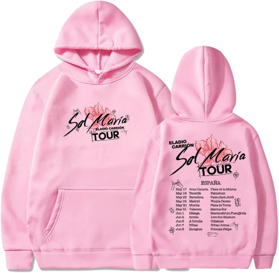 Eladio Carrion Hoodie 2024 Sol Maria Tour Merch Long Sleeve Streetwear ...