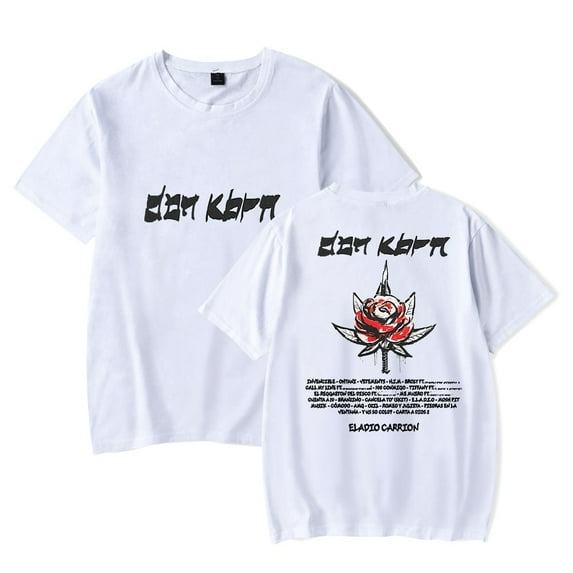 Eladio Carrion Rose Album Merch T-shirts Women Men Cosplay Streetwear ...