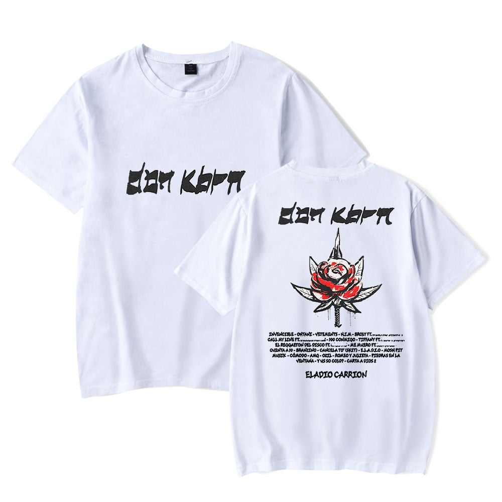 Eladio Carrion Rose Album Merch T-shirts Women Men Cosplay Streetwear ...
