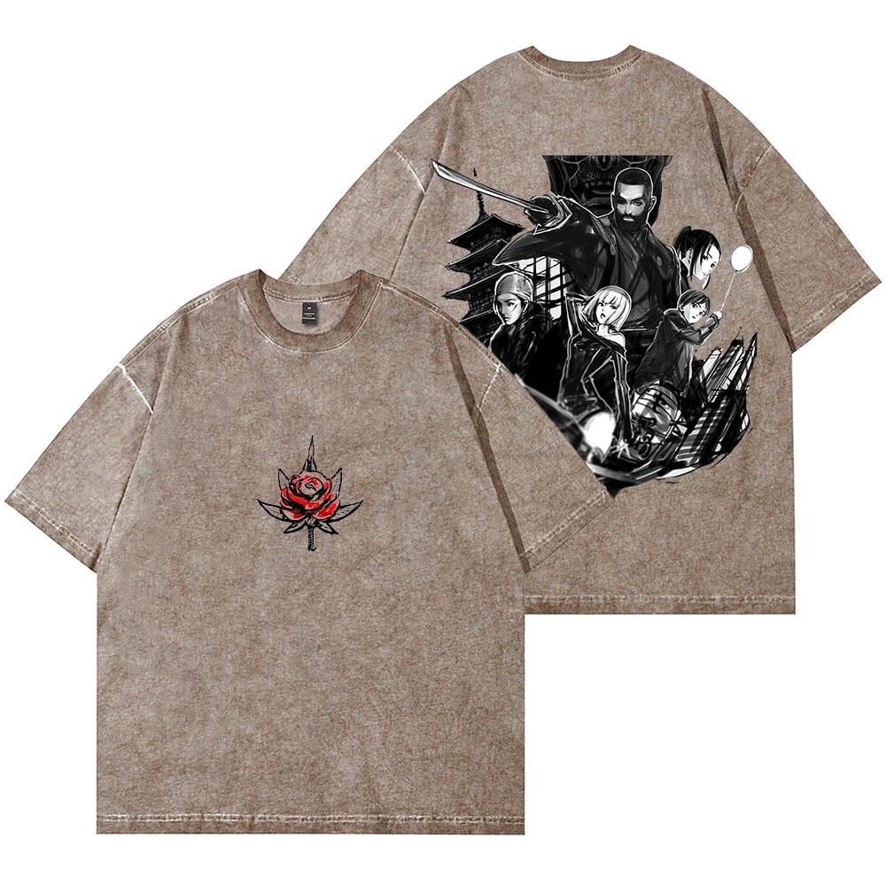 Eladio Carrion Rose Album Wash T-shirt street top cosplay men's and ...