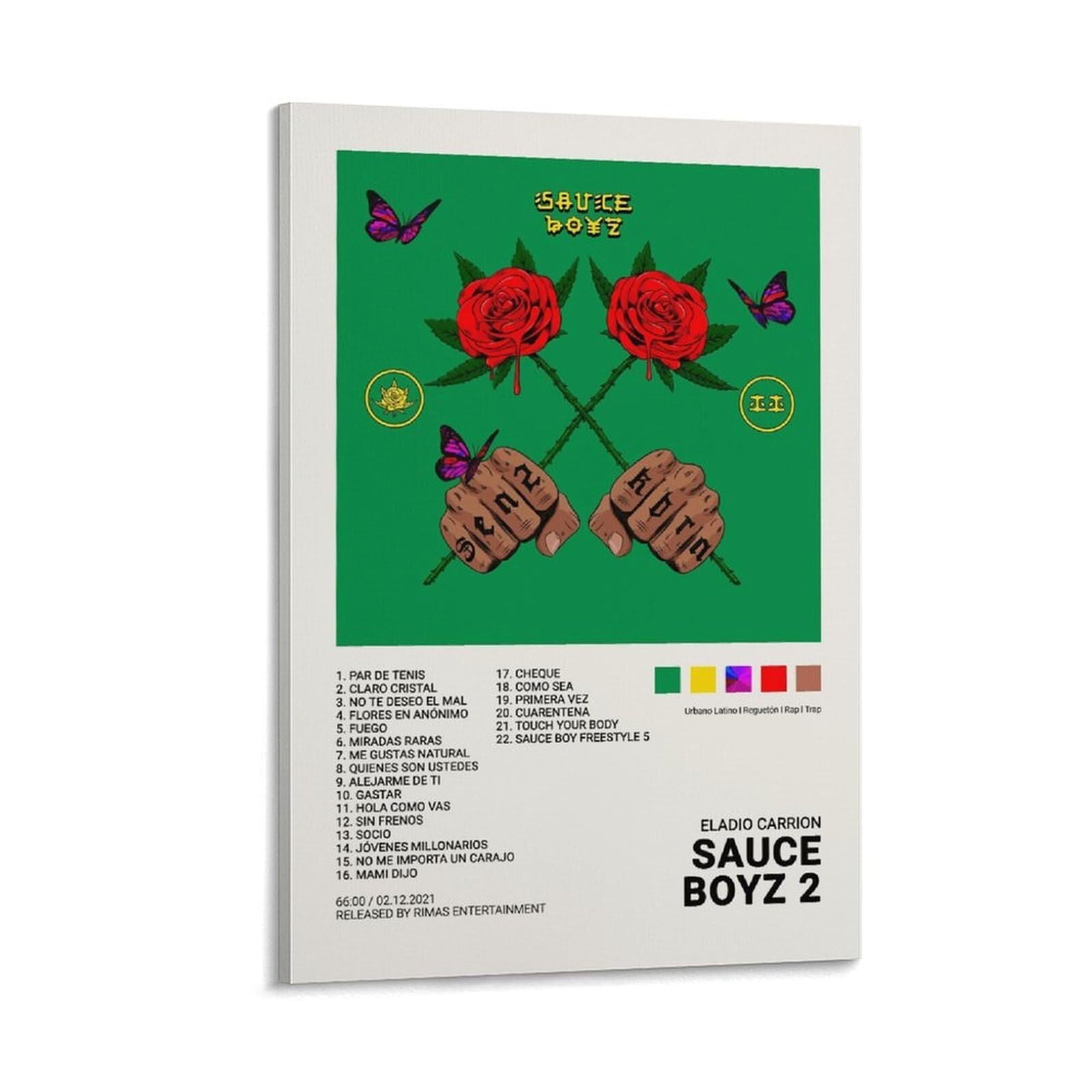 Eladio Carrion SAUCE BOYZ 2 Album Cover Canvas Poster Print Music ...