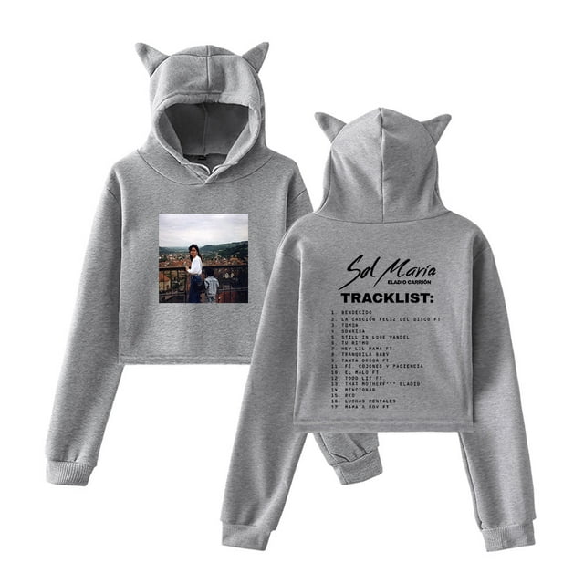 Eladio Carrion Sol Maria 2024 Tour Cat Ear Hoodie Man/Woman Sweatshirts ...