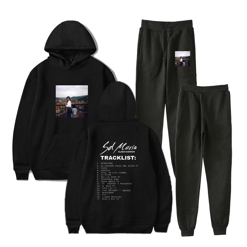 Eladio Carrion Sol Maria 2024 Tour Hoodie Suit Man/Woman 2 Pieces Sets ...