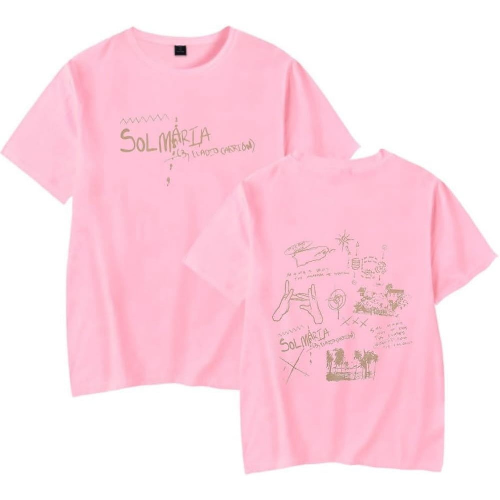 Eladio Carrion Sol Maria Album T-shirt Fashion Printed Round Neck Top ...
