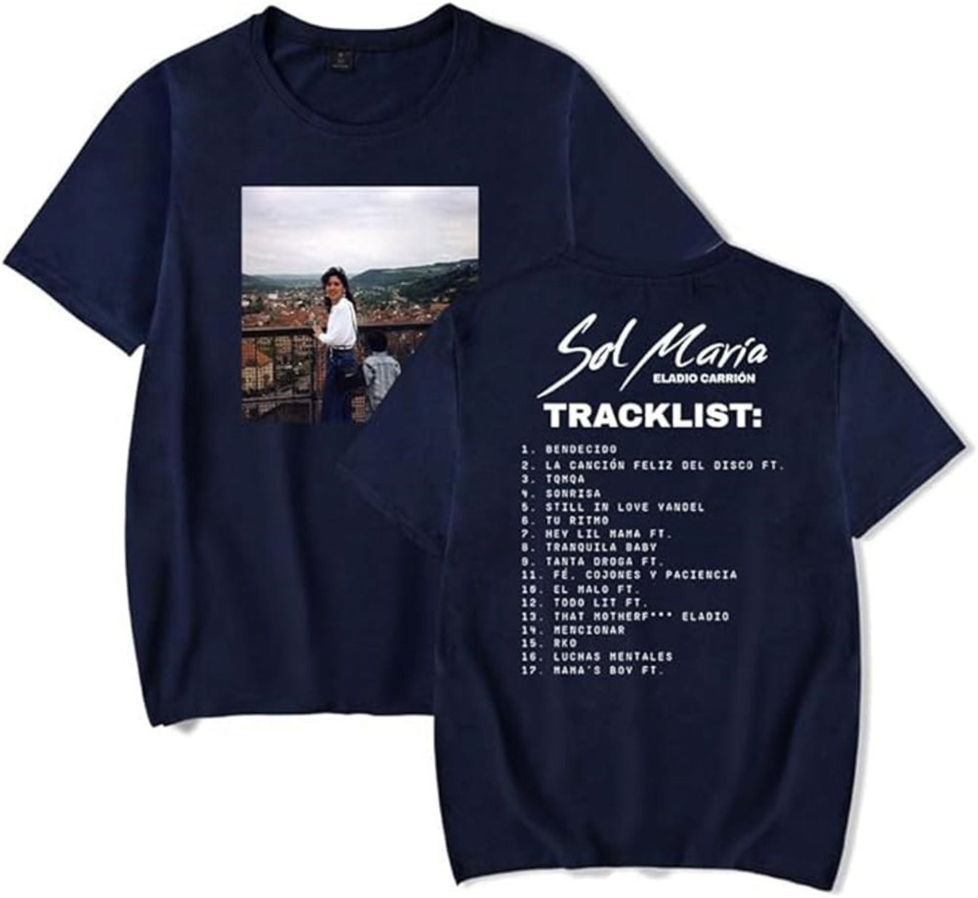 Eladio Carrion Sol Maria Album T-shirt Women Men Crewneck Casual Print ...