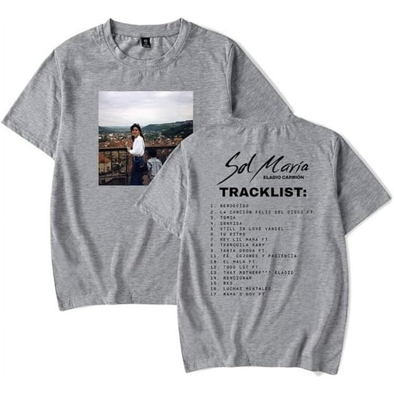 Eladio Carrion Sol Maria Album T-shirt Women Men Crewneck Casual Print ...