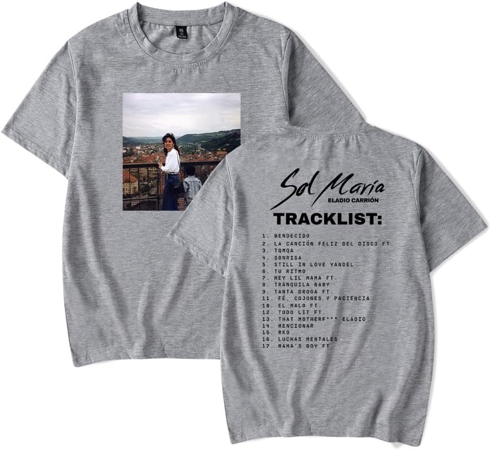 Eladio Carrion Tracklist T-Shirts Sol Maria Album Merch Women Men ...