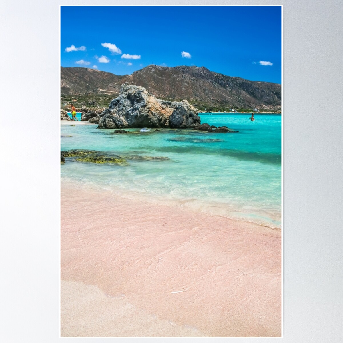 Elafonisi Beach In Chania Crete Poster Wall Art, Modern Wall Decor For ...