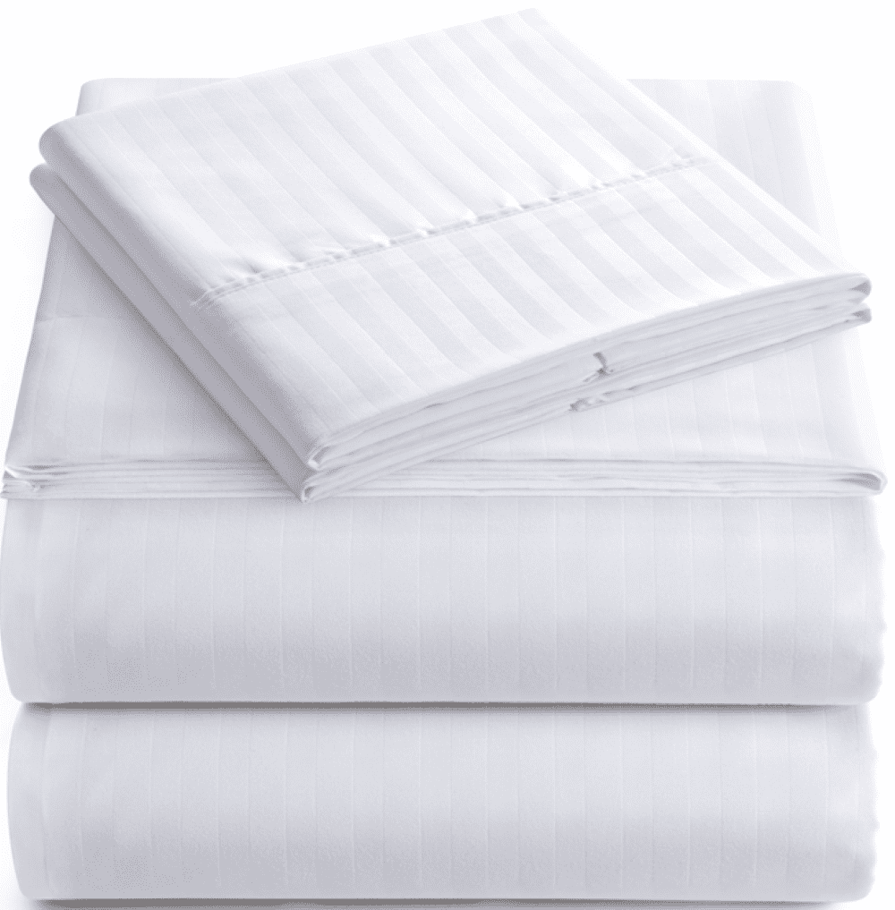 Elaine Karen Microfiber Double-Brushed Bedding Set - Queen White ...