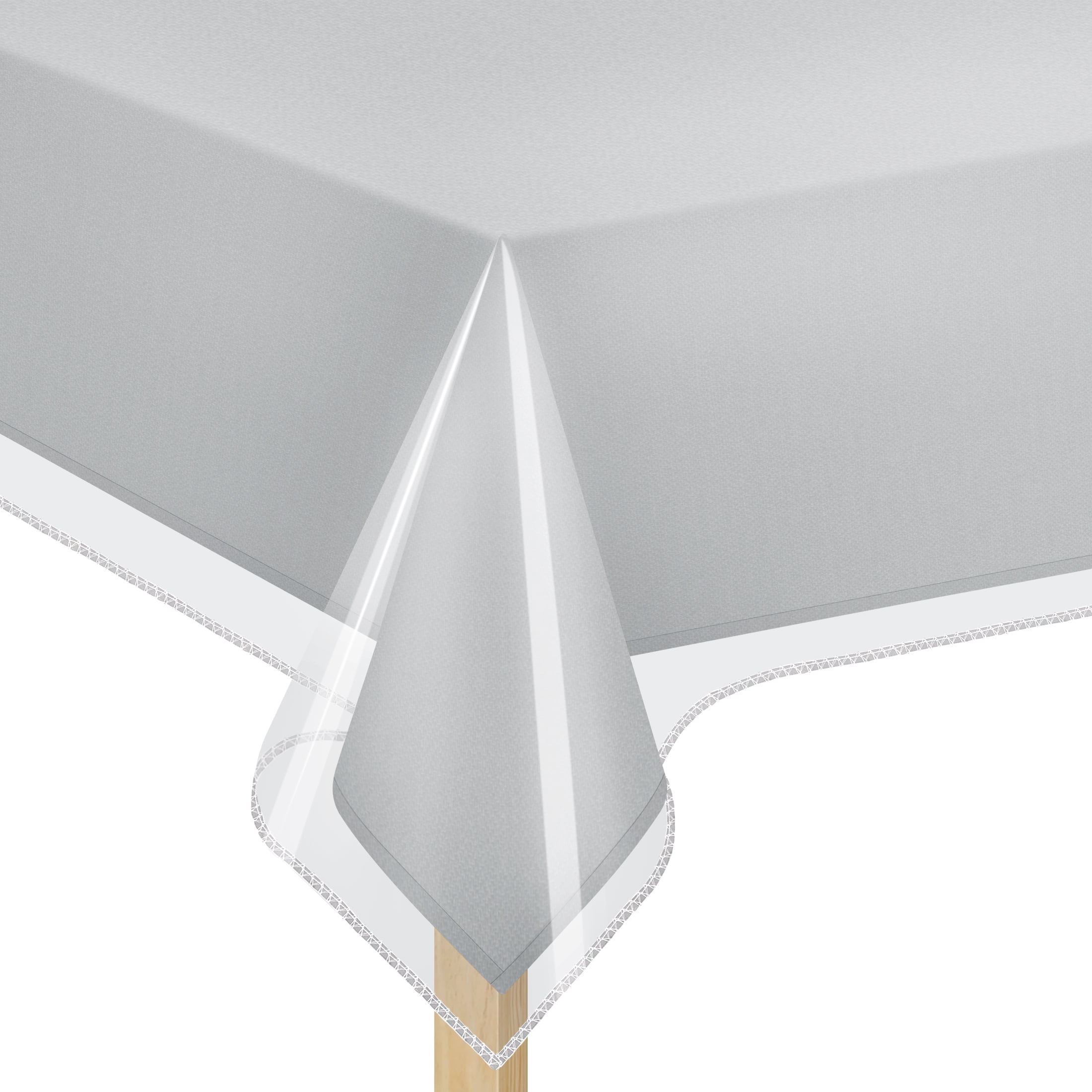 Elaine Karen Clear Plastic Table Cover, 60" Round Vinyl Protector ...