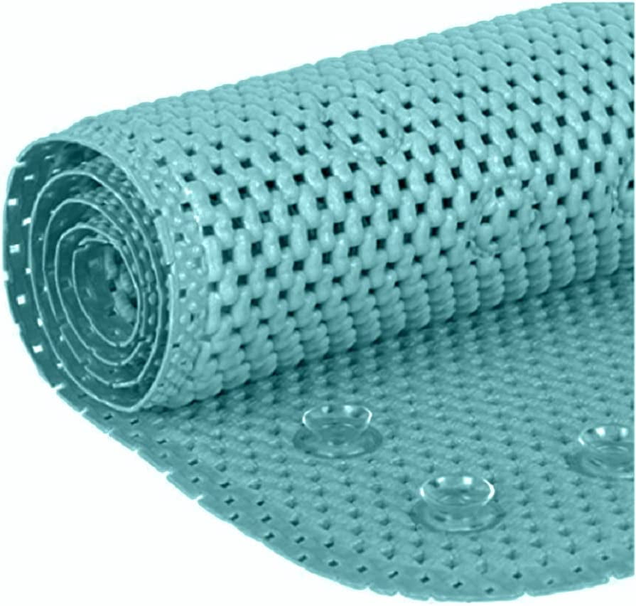 Elaine Karen XLarge Cushioned Non Slip Bathtub Shower Mat, Aqua Blue ...