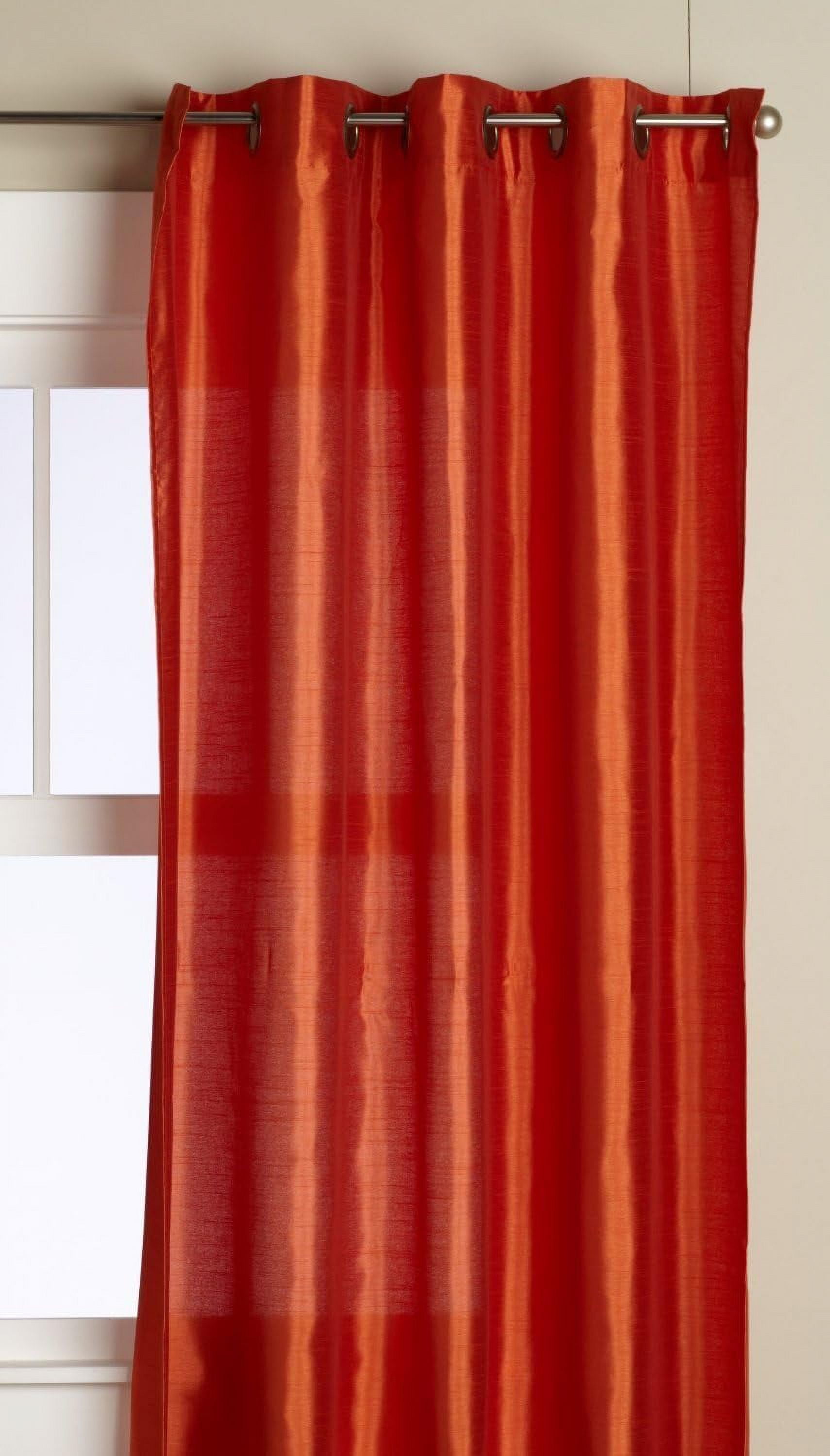 Elaine Window Panel, 58 by 63-Inch, Orange - Walmart.com