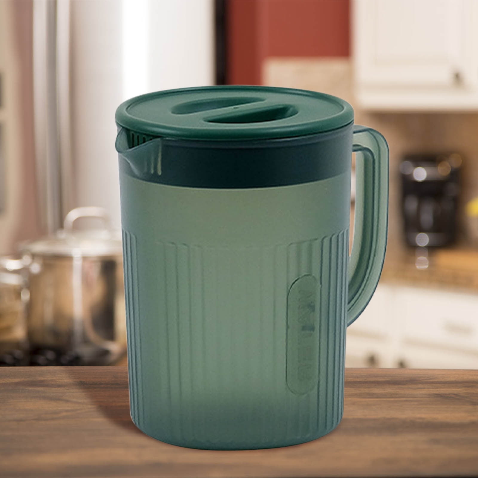 Elainilye 2 Quart Pitcher with Lid, Juice Pitcher, BPA-Free Clear Plastic Pitcher for Beverage ...