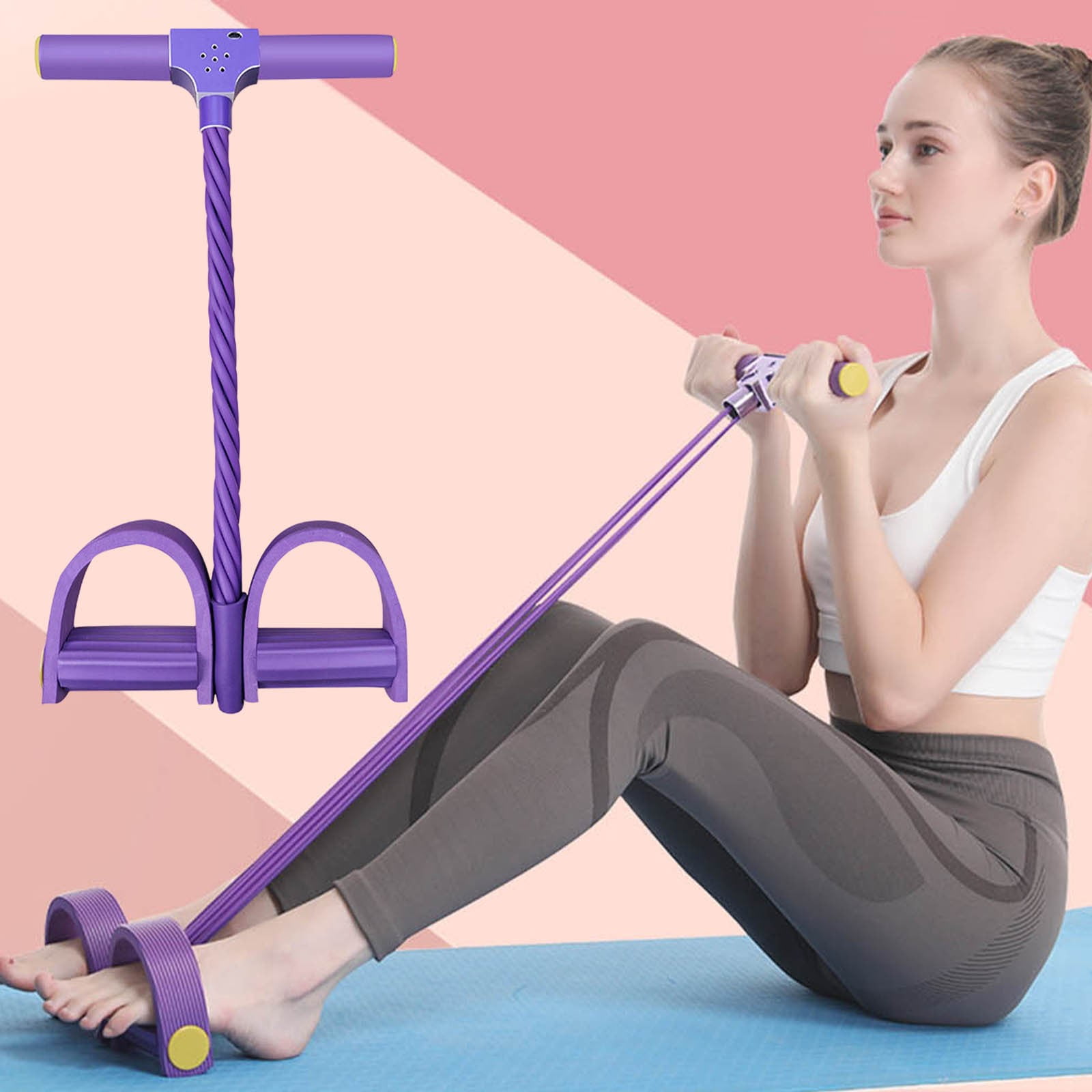 Elainilye 4-Tube Elastic Fitness Resistance Belt, Multi-Purpose ...