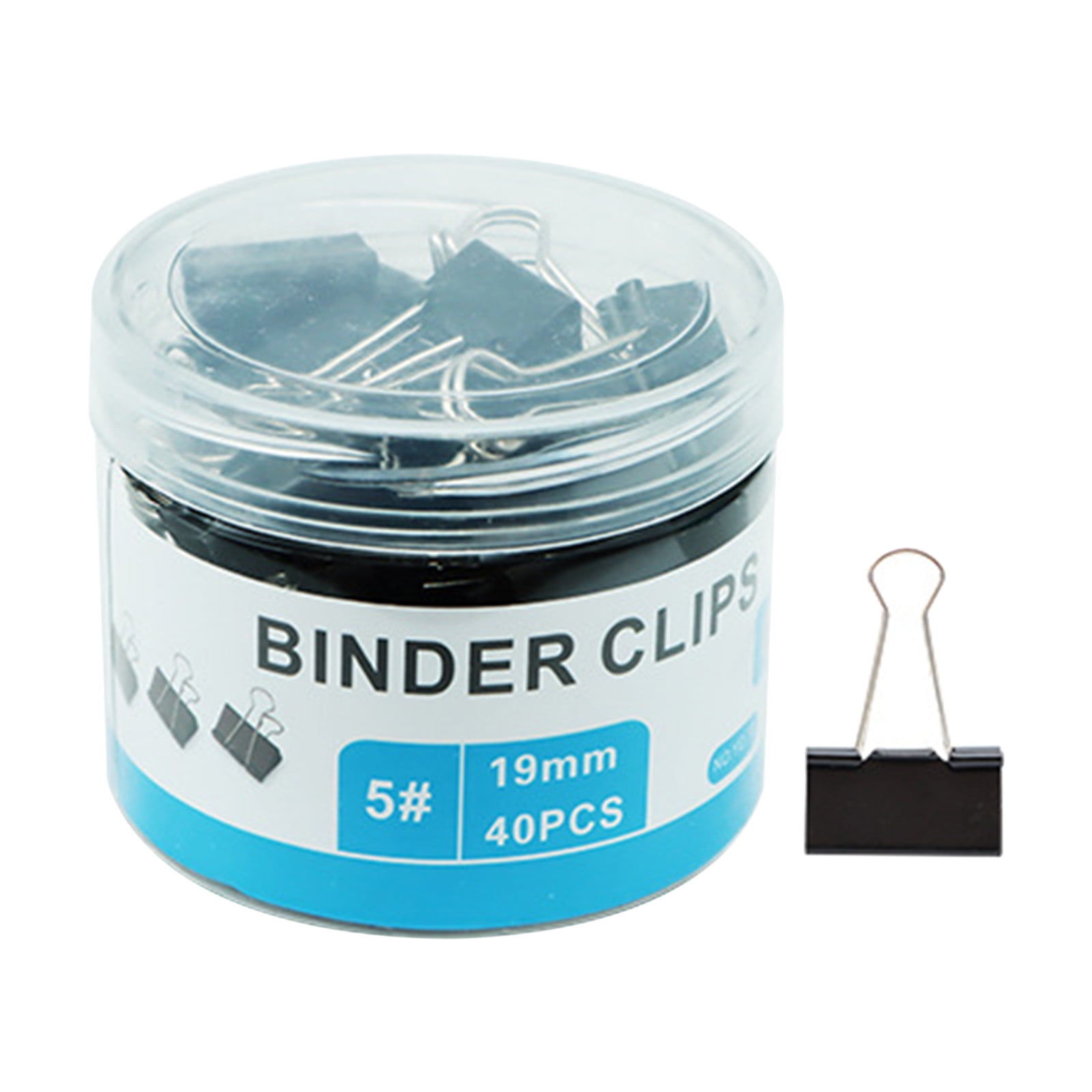 Elainilye 40 Pack Black Ring Binders Office Supplies, 19mm Home Office ...