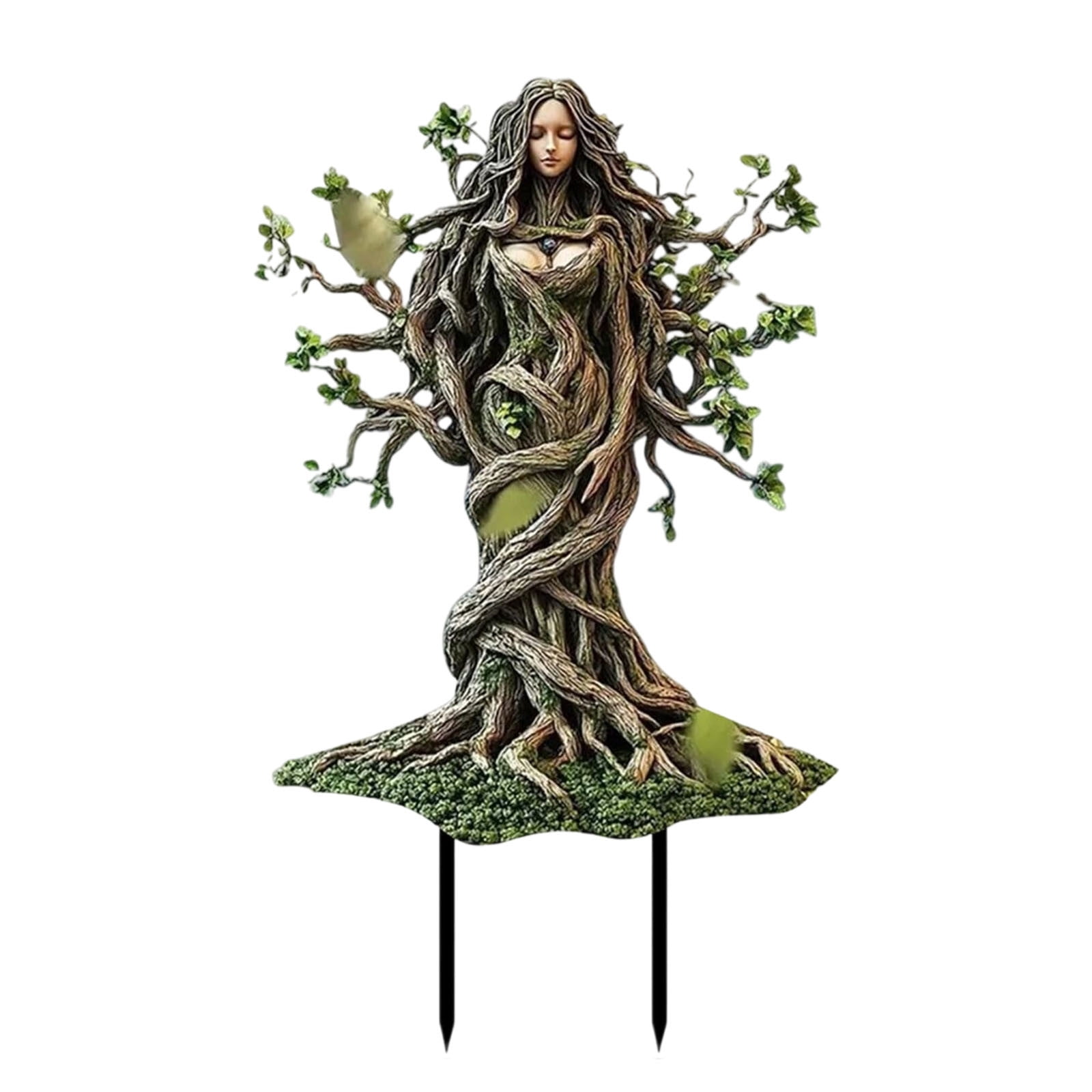 Elainilye Acrylic Green Nature Sign Stakes, Fairy Garden Stakes Flat ...