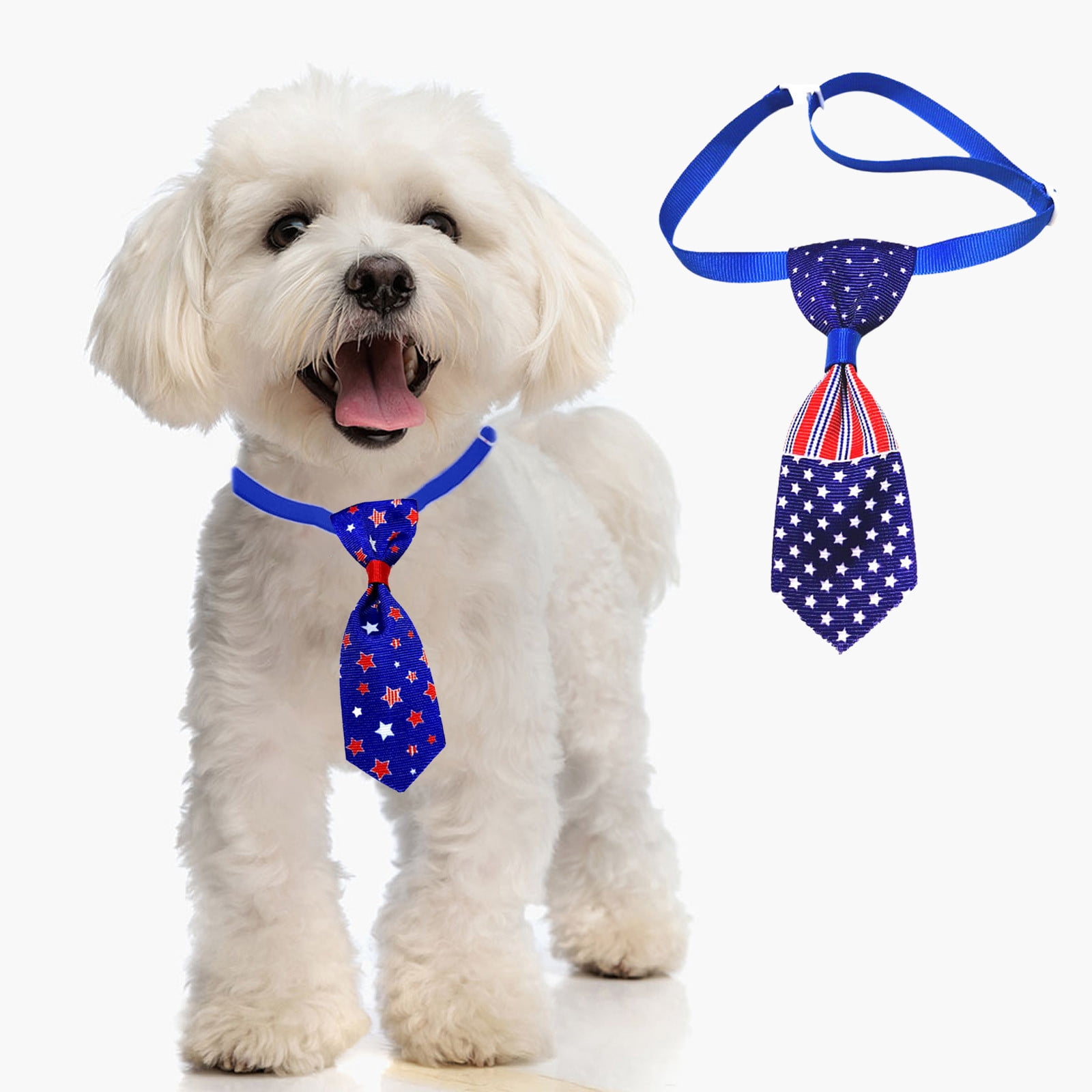 Elainilye Adjustable Independence Day Pet Tie, Patriotic Dog Cat ...