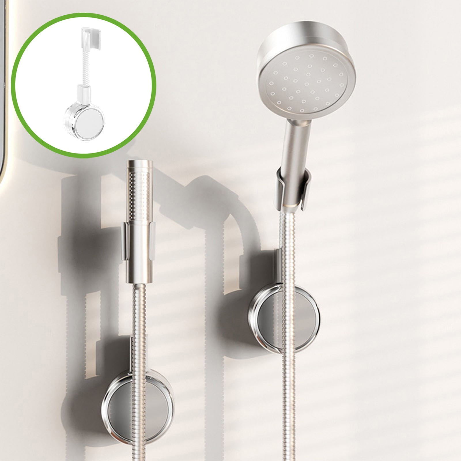 Elainilye Adjustable Suction Shower Caddy with 360° Rotation, No-Drill ...