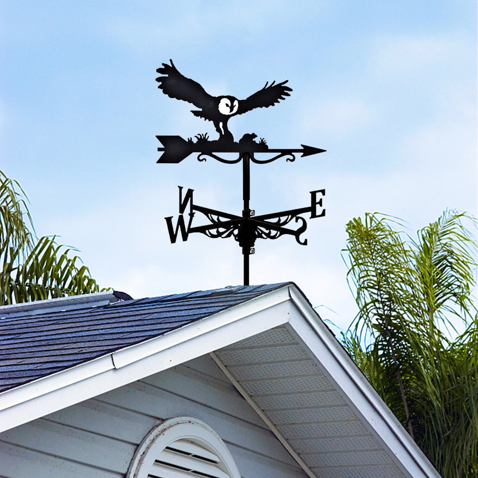 Elainilye Animal Metal Weather Vane,Vintage Eagle Black Weather Vane ...