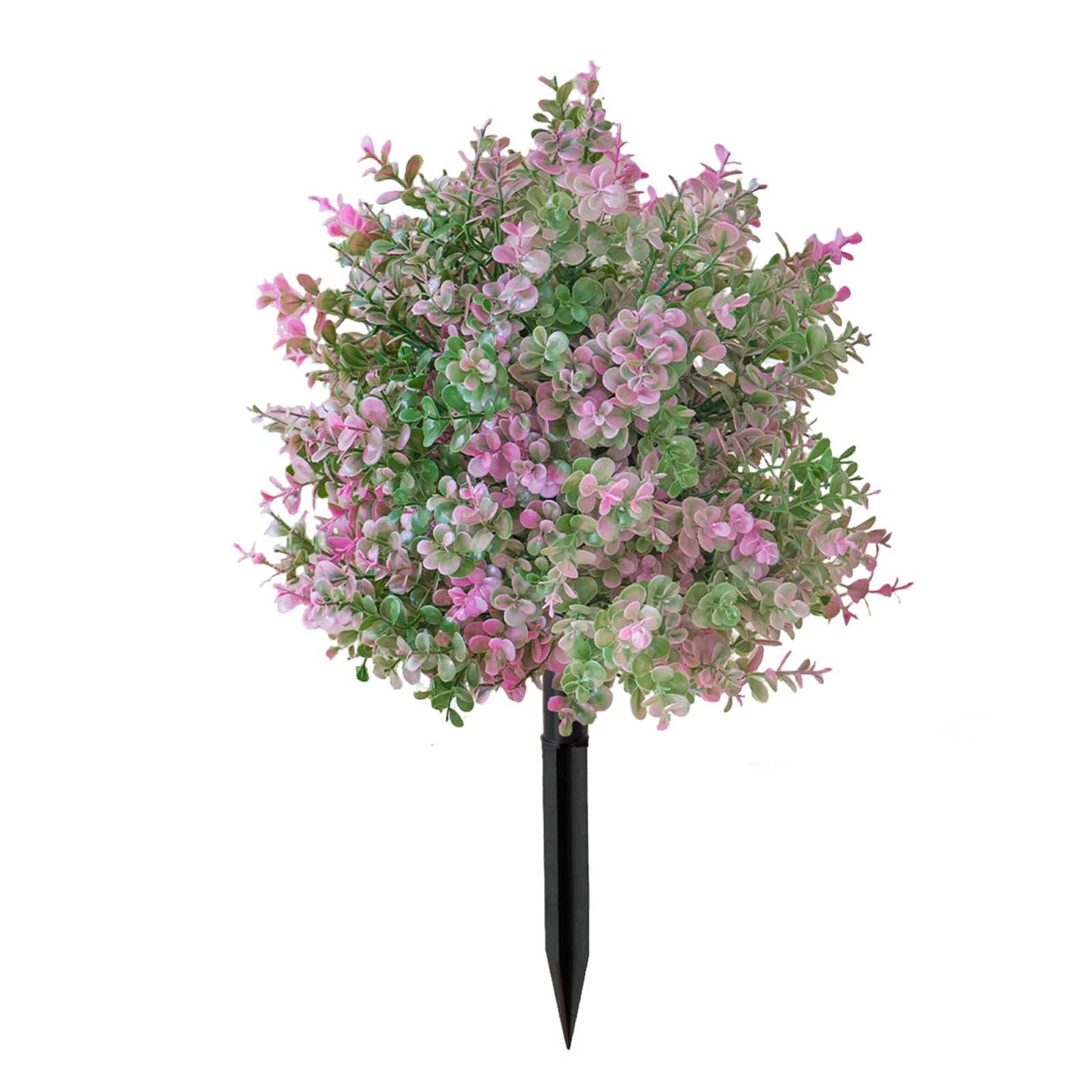 Elainilye Artificial Greenery, Eucalyptus Leaf Ground Stake for Vase Planters, Realistic Fake ...