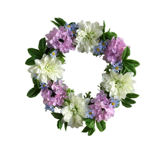 Elainilye Artificial Spring Wreath, 20 Inch Large Flower Wreath for ...