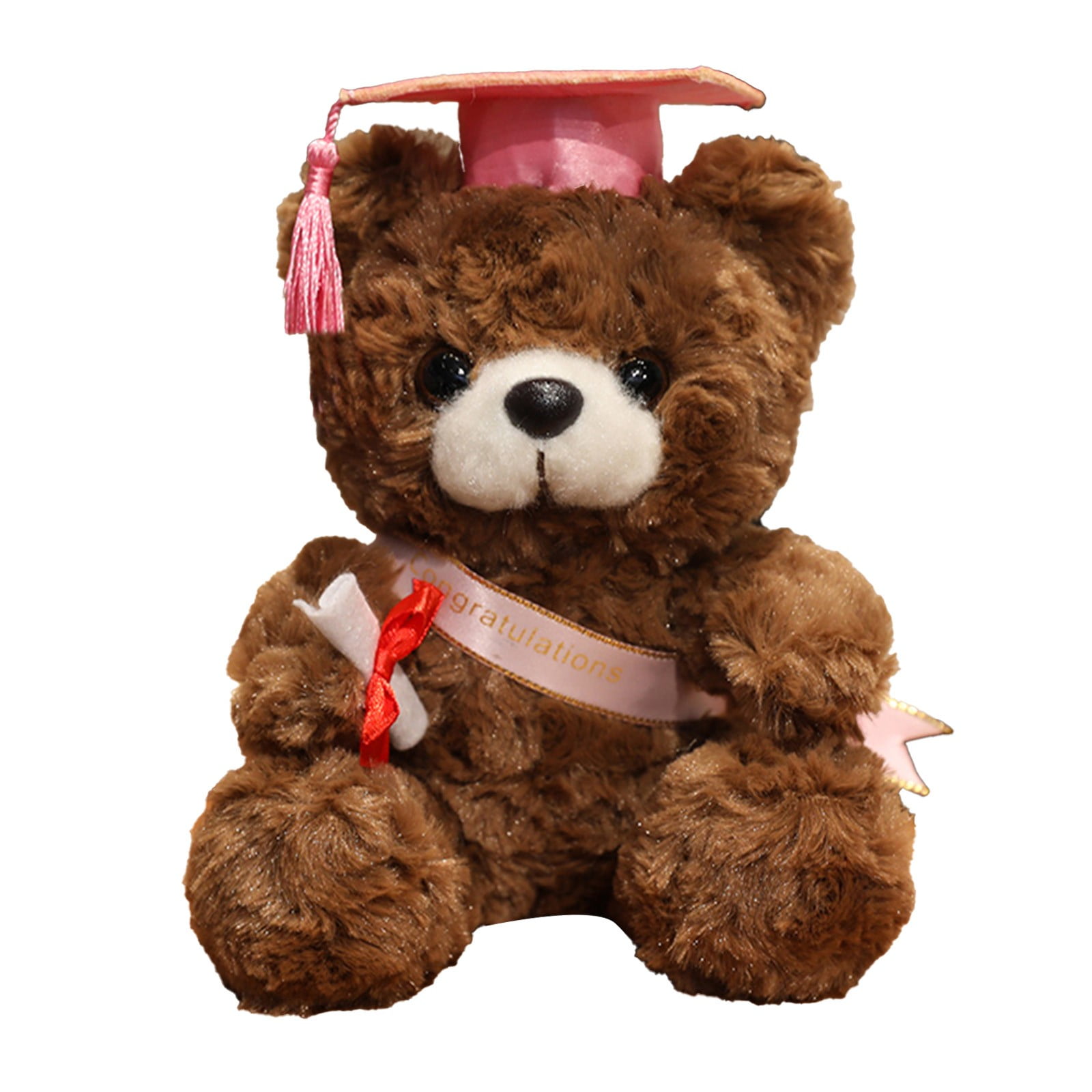 Elainilye Brown Bear Graduation Plush Toy, 7 Inch Stuffed Teddy Bear ...
