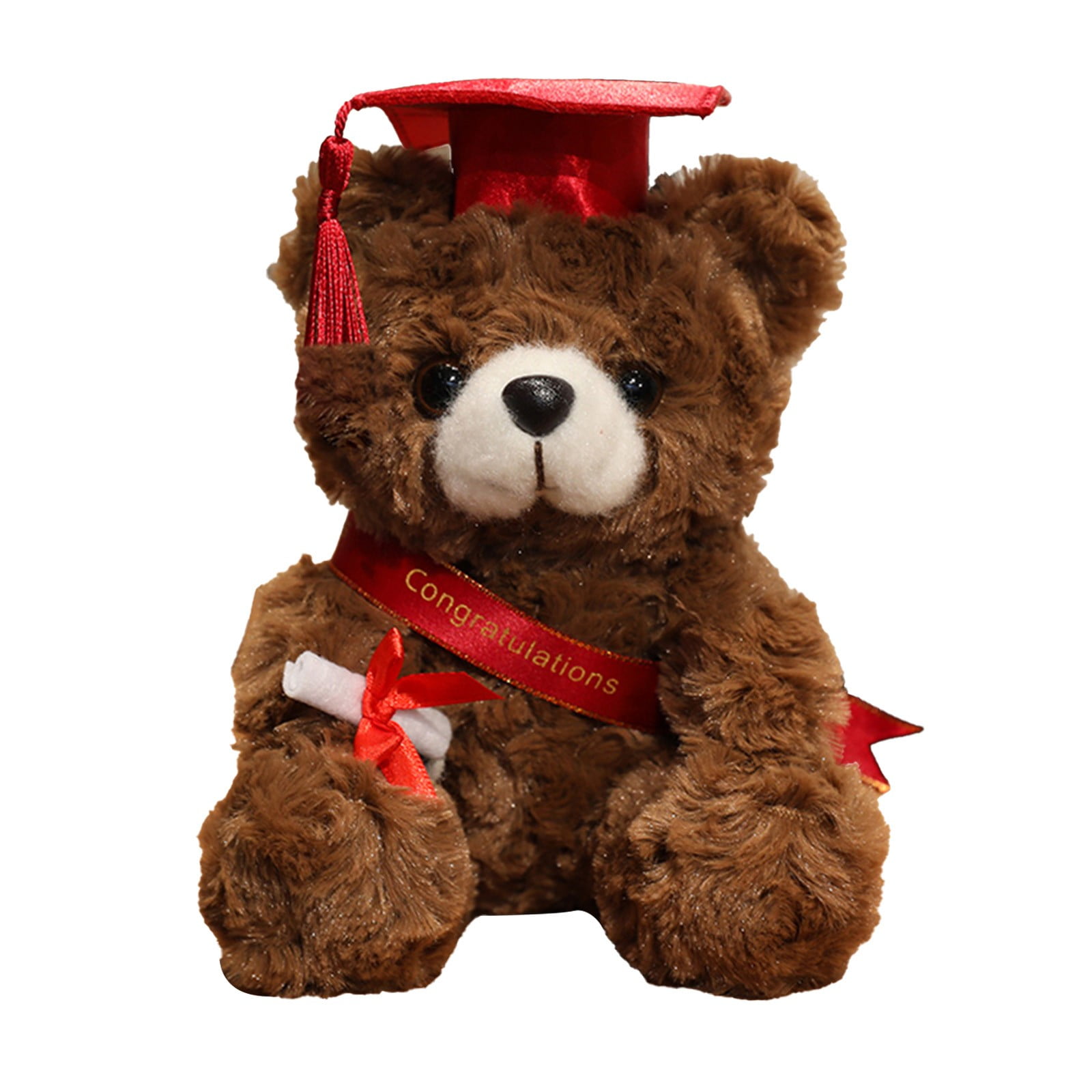 Elainilye Brown Bear Graduation Plush Toy, 7 Inch Stuffed Teddy Bear ...