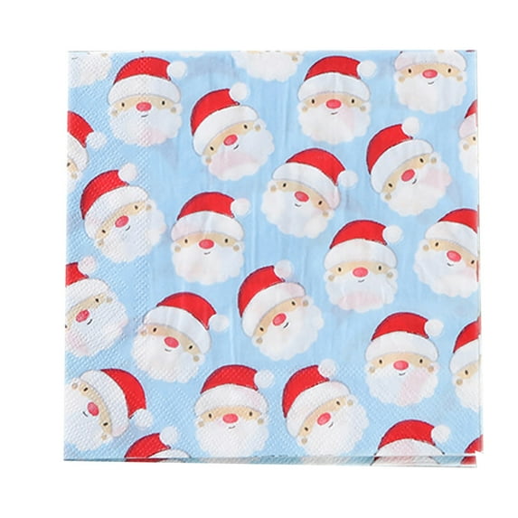Elainilye Christmas Paper Napkins Disposable Patterns 1 Pack 20 Sheets ...