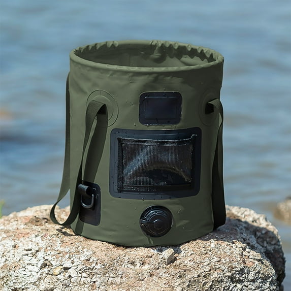 Elainilye Collapsible Outdoor Folding Bucket with Spout, Multi-Use ...