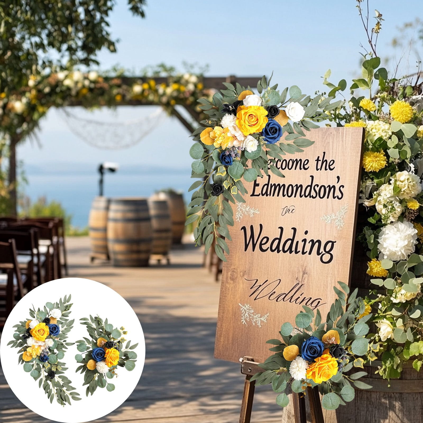 Elainilye Double-Piece Wedding Floral Arrangement Kit, Photogenic ...