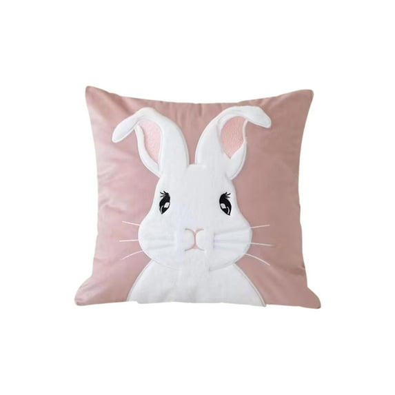 Elainilye Easter Pillow Cover, Simple Series Rabbit Print Sofa Cushion ...